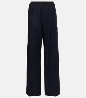 Plan C High-rise Cotton Straight Pants