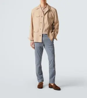 Canali Cotton Chinos - Blue