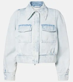 Dries Van Noten Cropped Denim Jacket - Blue