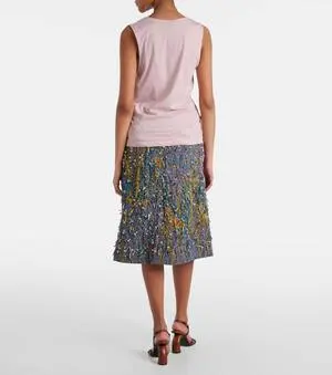 Dries Van Noten Gathered Cotton Top - Pink