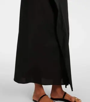 Plan C Asymmetric Draped Midi Dress