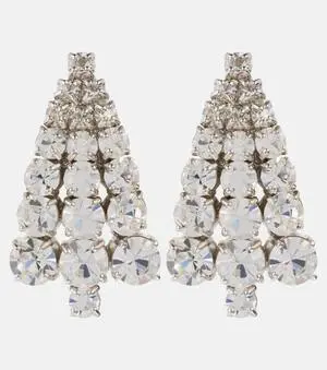 JIL SANDER Crystal-embellished Earrings - Silver