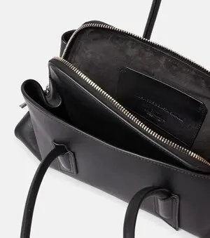 Attico Small Leather Tote Bag - Black