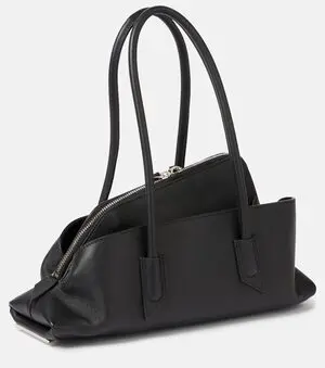 Attico Small Leather Tote Bag - Black