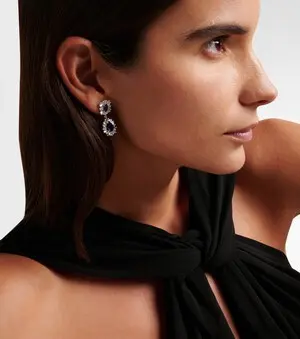 SUZANNE KALAN Doublet 18kt White Gold Sapphire And Diamond Drop Earrings