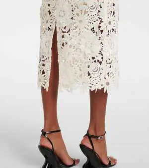 ROTATE BY BIRGER CHRISTENSEN Bridal Lace Pencil Skirt