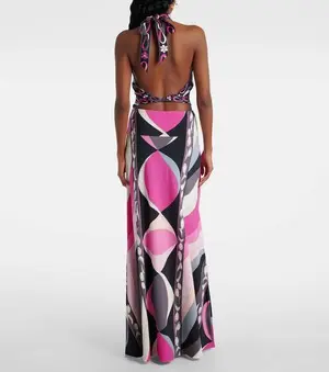 Emilio Pucci Marmo Printed Maxi Skirt - Black