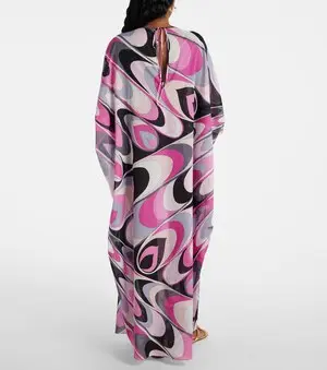 Emilio Pucci Onde Cotton Muslin Kaftan - Black