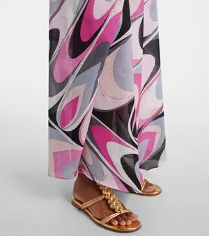 Emilio Pucci Onde Cotton Muslin Kaftan - Black