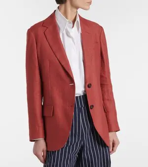 Brunello Cucinelli Hemp And Linen Gabardine Blazer