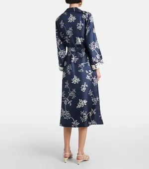 Max Mara Timeo Printed Twill Wrap Dress