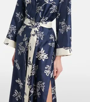 Max Mara Timeo Printed Twill Wrap Dress