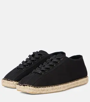 LEMAIRE Linoleum Lace-up Espadrilles - Black