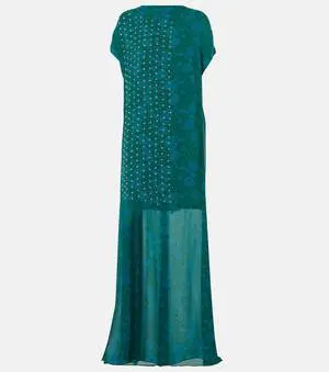 Dries Van Noten Printed Embellished Maxi Dress