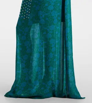 Dries Van Noten Printed Embellished Maxi Dress