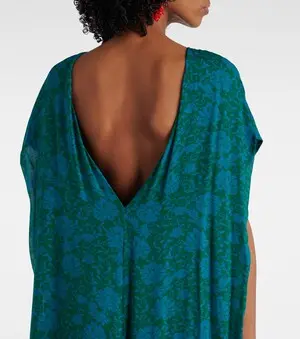 Dries Van Noten Printed Embellished Maxi Dress