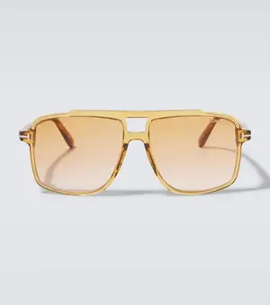 TOM FORD Kemp Aviator Sunglasses - Yellow