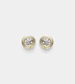 SYDNEY EVAN Fluted Diamond Stud Earrings - Gold