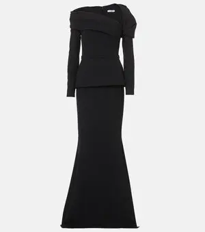 Safiyaa Draped Gown - Black