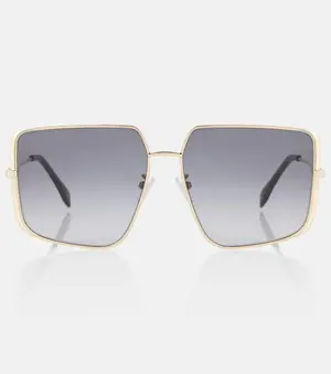 Fendi Oversized Square Metal Sunglasses