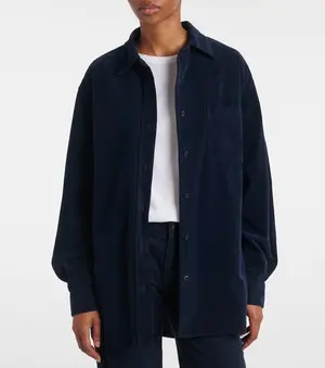 THE ROW Nesson Cotton Corduroy Shirt - Blue