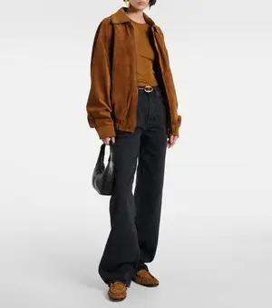 Saint Laurent Le Loafer Suede Penny Loafers - Brown