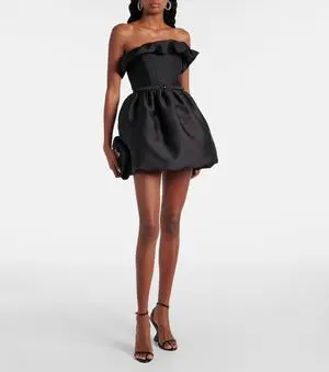 Roland Mouret Ruffled Draped Strapless Mini Dress