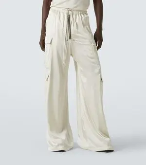 Rick Owens Cargobelas Wide Leg Pants - White
