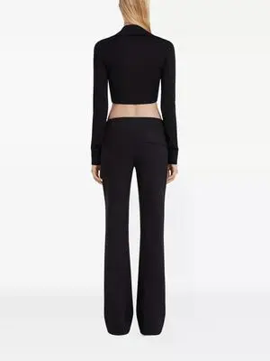 COURREGES Twist-detail Cropped Polo Jumper