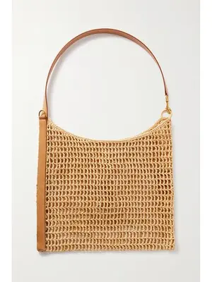 Saint Laurent Oxalis Raffia Shoulder Bag - Neutrals