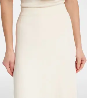 Zimmermann Illuminate Pleated Ribbed-knit Midi Skirt