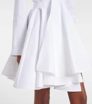 Alaïa Asymmetric Cotton Minidress