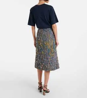Dries Van Noten Embellished Pencil Skirt