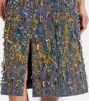 Dries Van Noten Embellished Pencil Skirt