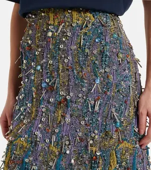 Dries Van Noten Embellished Pencil Skirt
