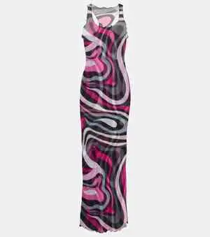 Emilio Pucci Marmo Tulle Maxi Dress - Multicoloured