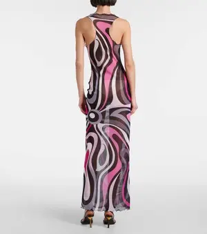 Emilio Pucci Marmo Tulle Maxi Dress