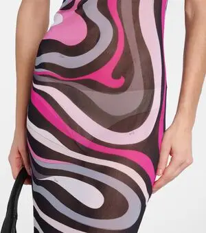 Emilio Pucci Marmo Tulle Maxi Dress