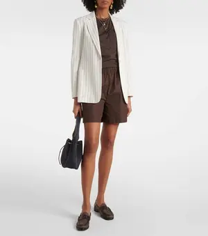 Max Mara Haway Cotton Poplin Shorts