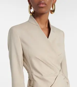 Max Mara Nereo Wool, Mohair, And Silk Blazer - Beige