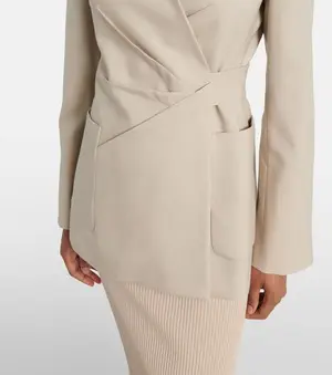 Max Mara Nereo Wool, Mohair, And Silk Blazer - Beige