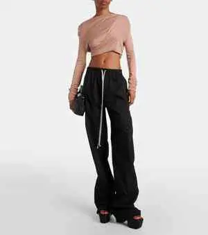 Rick Owens Jade Jersey Crop Top