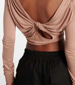 Rick Owens Jade Jersey Crop Top