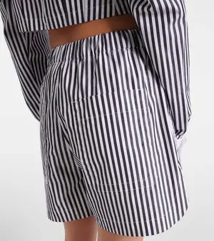 Sportmax Muscari Striped Cotton Shorts