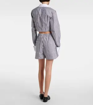 Sportmax Muscari Striped Cotton Shorts