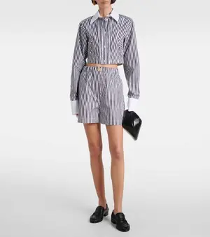 Sportmax Muscari Striped Cotton Shorts