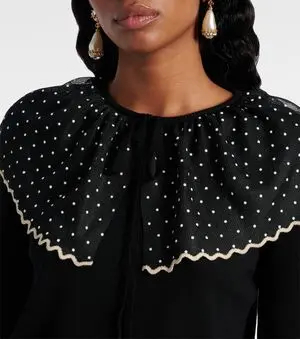 Valentino Garavani Tulle-trimmed Wool Sweater