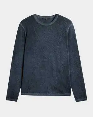 John Varvatos John Varvatos Camden Mesh Stitch Sweater - Navy