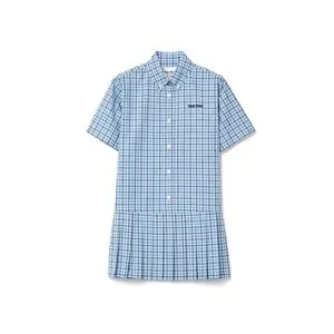 Miu Miu Pleated Checked Poplin Dress