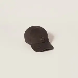 Miu Miu Drill Baseball Cap - Ebony